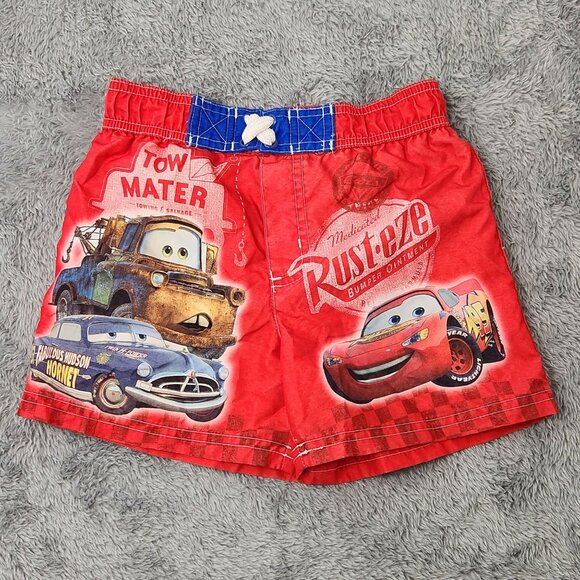 Disney Pixar | Swim | 32 Disney Pixar Cars Swim Trunks Boys 8m Red Tow ...